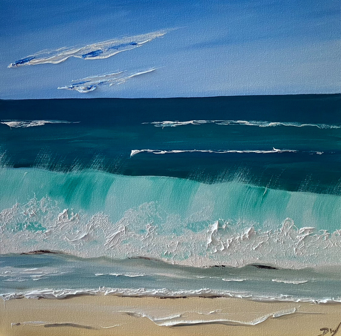 Original oil painting ~ Harris 40cm x 40cm – Deb Wilkinson ~ Artist