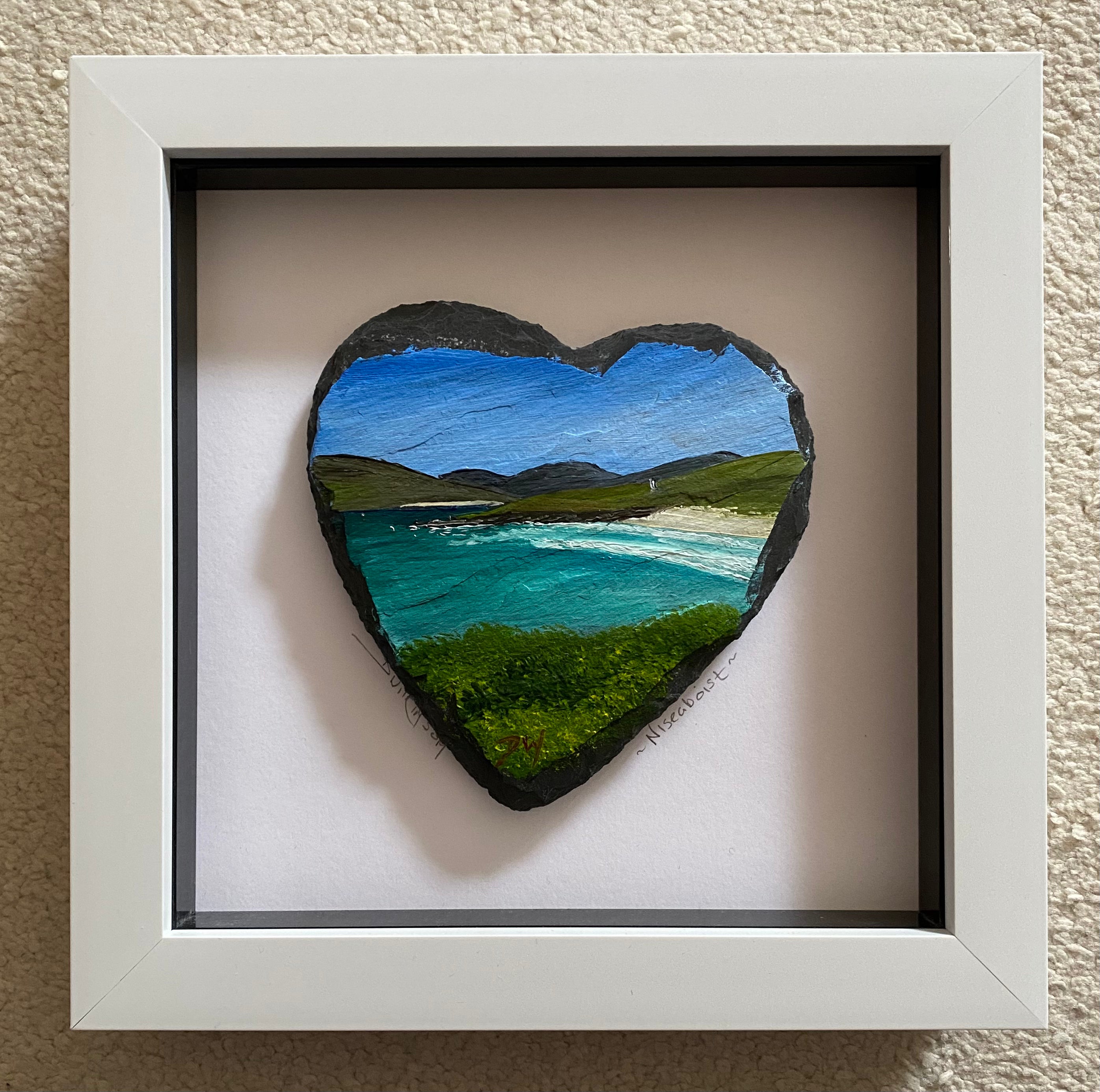 Framed mini slate oil painting ~ Niseaboist – Deb Wilkinson ~ Artist